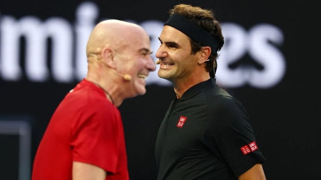 Roger Federer hace dupla de antología junto a Andre Agassi ...